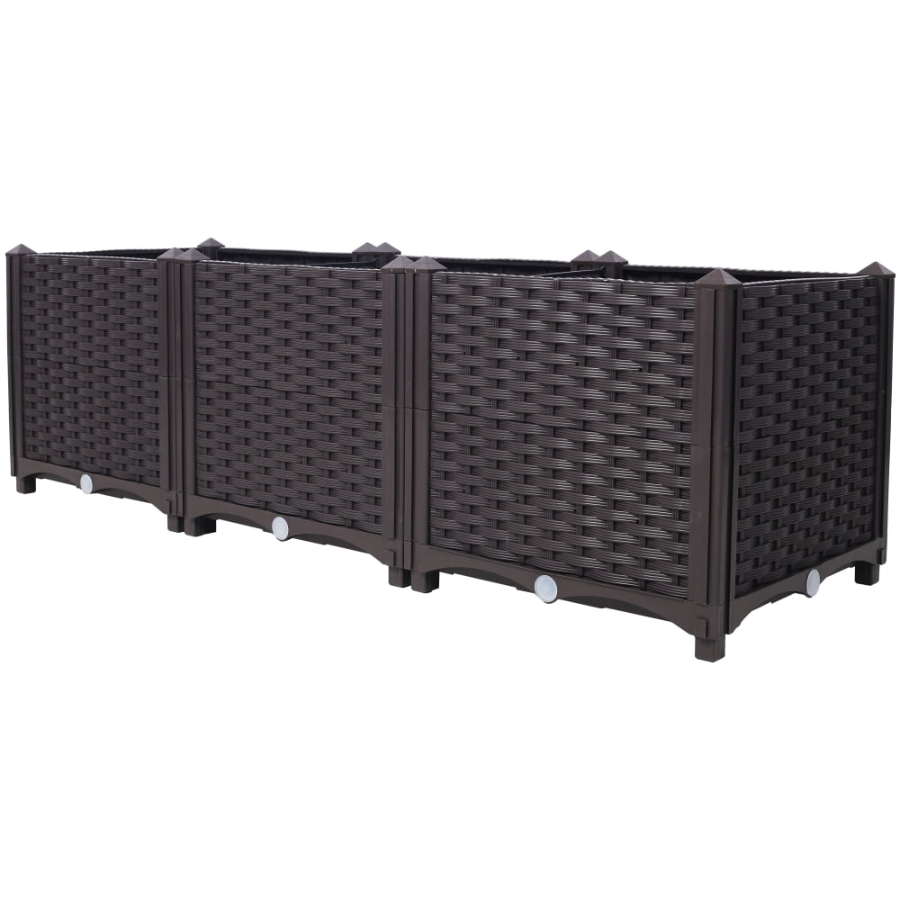 Gzxs Outdoor Raised Garden Bed, 47.2" Elevated Planter Box with ...