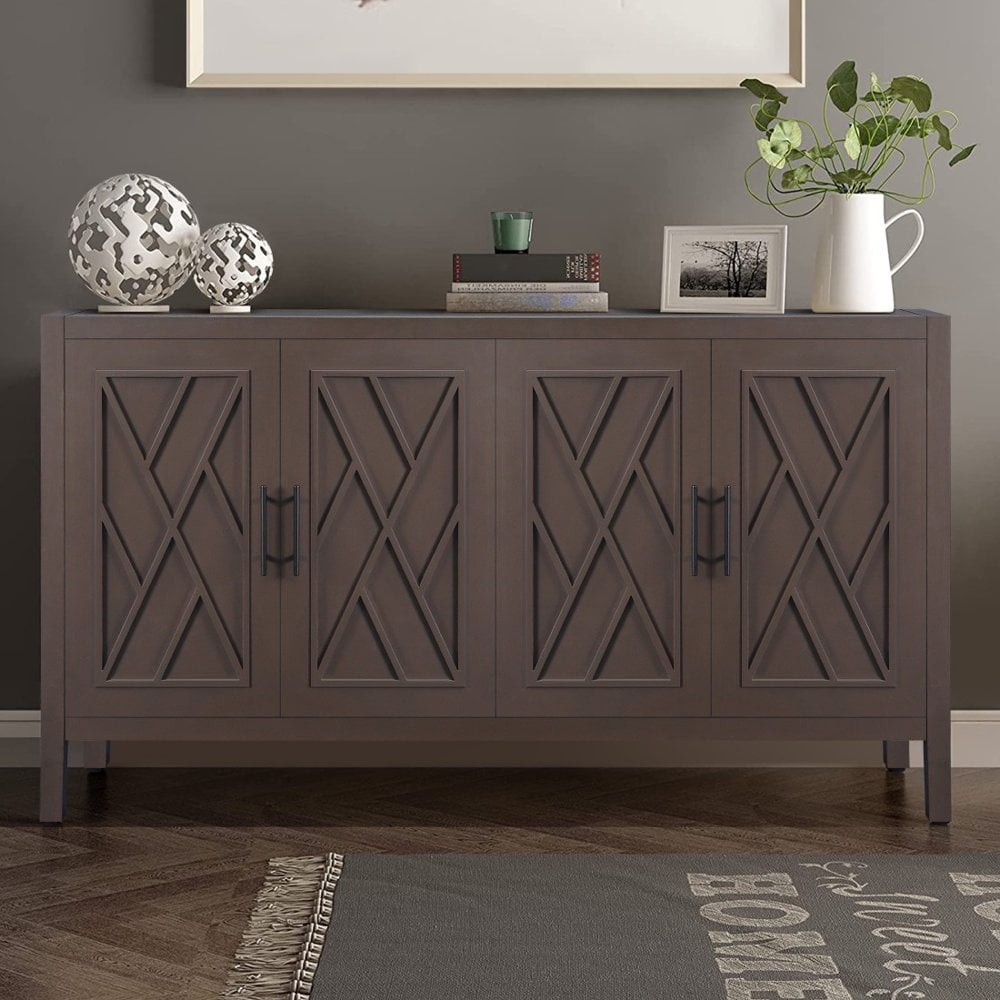Gzxs Sideboard Buffet Cabinet, Modern Mid-Centry Buffet Storage ...