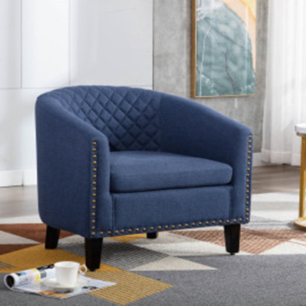 Gzxs Single Sofa Club Accent Chair with Nailhead Trim for Living Room ...