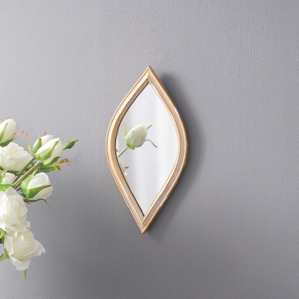 Gzxs Small Decorative Wall Mirror, Farmhouse Antique Gold Polyresin ...