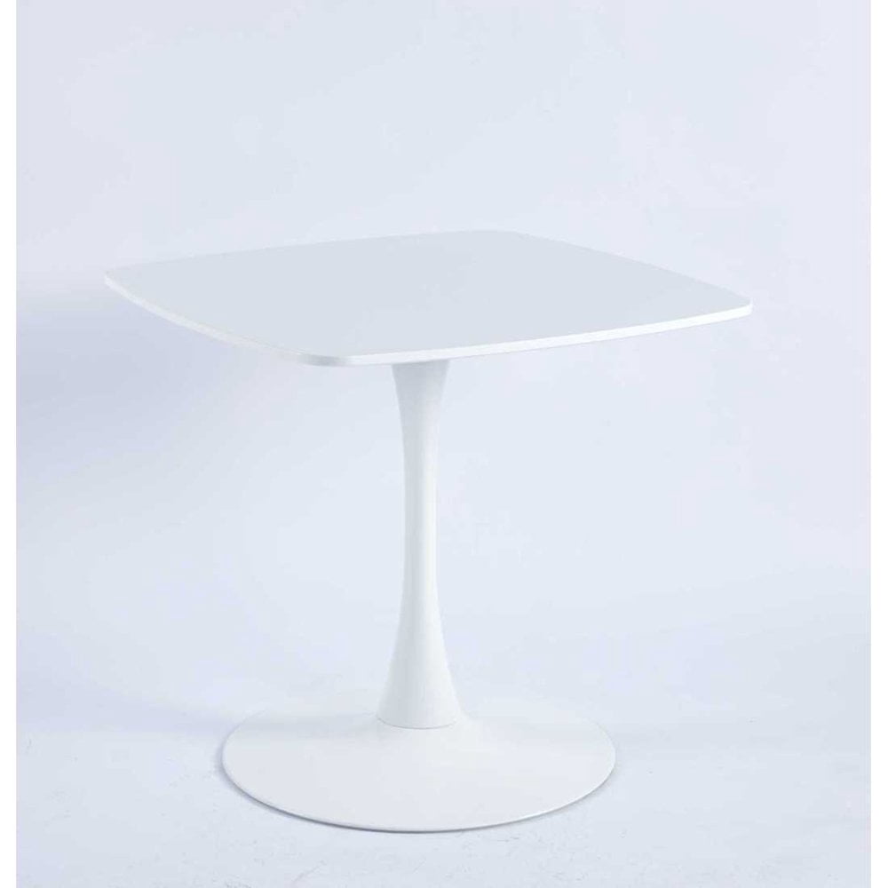 Gzxs White Square Dining Table, 31.5" Tulip Table Pedestal Dining Table ...