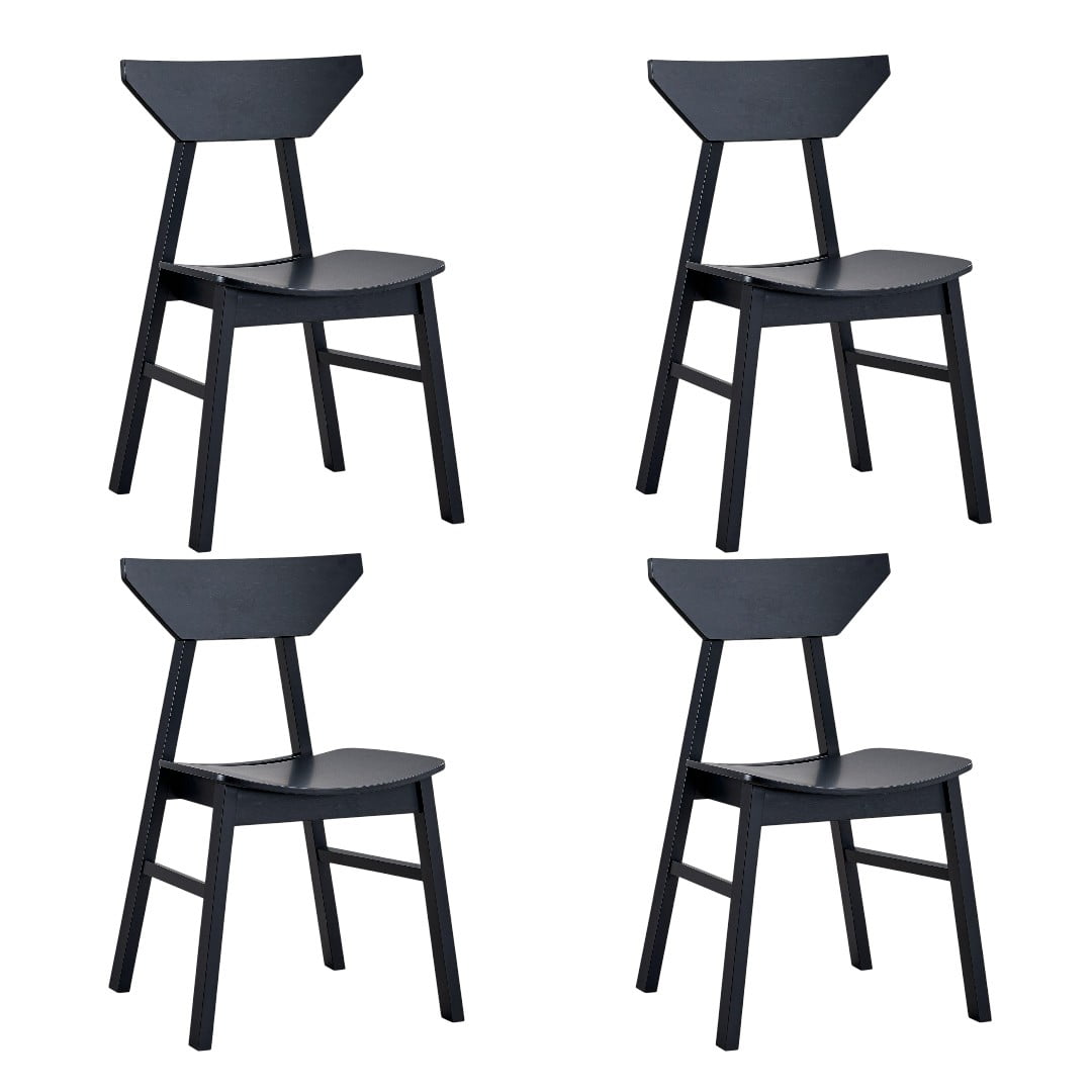 Gzxs Wood Dining Chairs Set of 4 - Mid Century Modern Dining Room Side ...