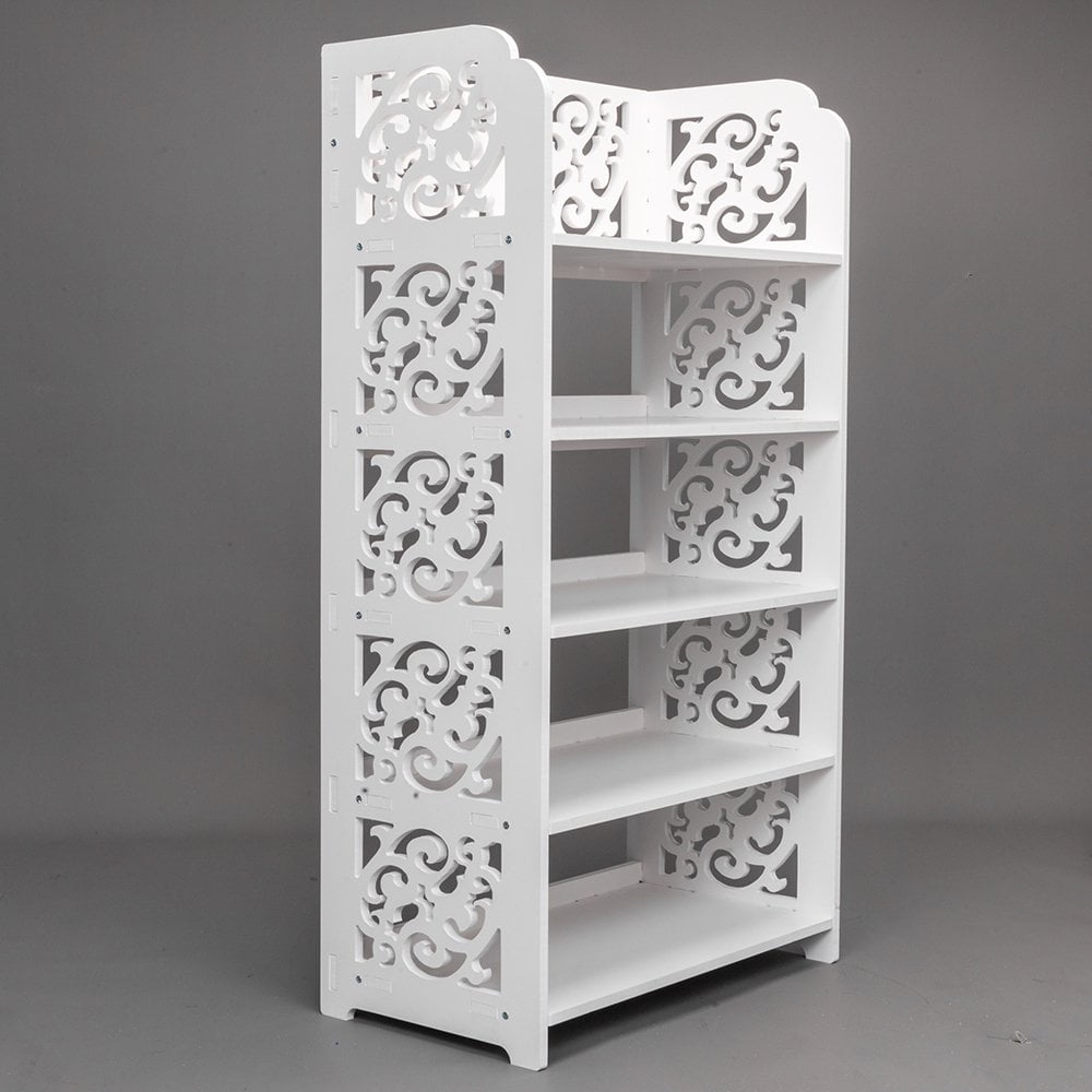 Gzxs Wood-Plastic 5 Tiers Carved Shoe Rack Board, Wood Plastic Plate-5 ...