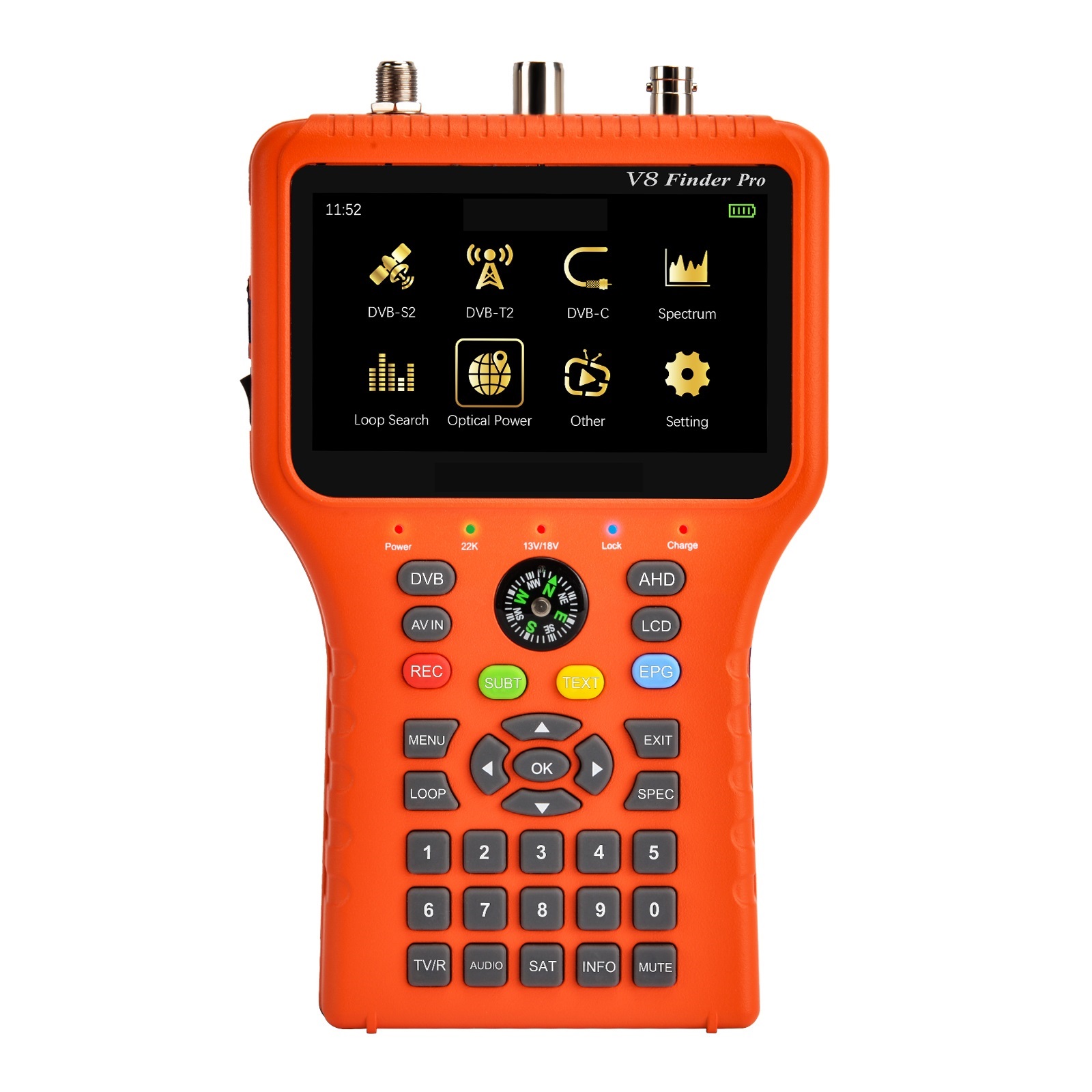 H.265 Combo Meter DVB-S2 DVB T2 DVB C 4.3 Inch Screen Spectrum Analyzer ...