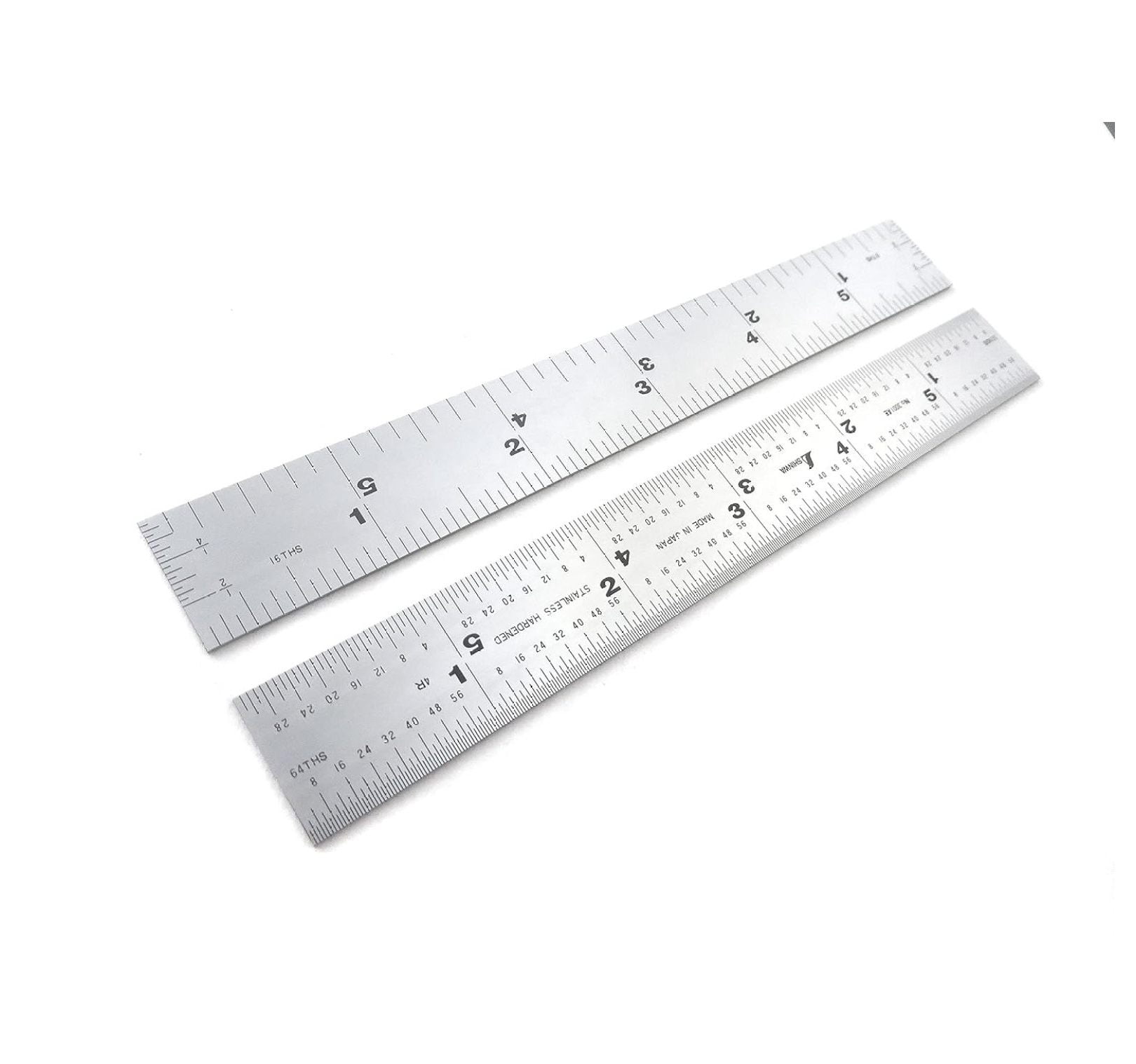 H-3001AE 6 inch Rigid Machinist Ruler 4R Graduations (1/64, 1/32, 1/16 ...