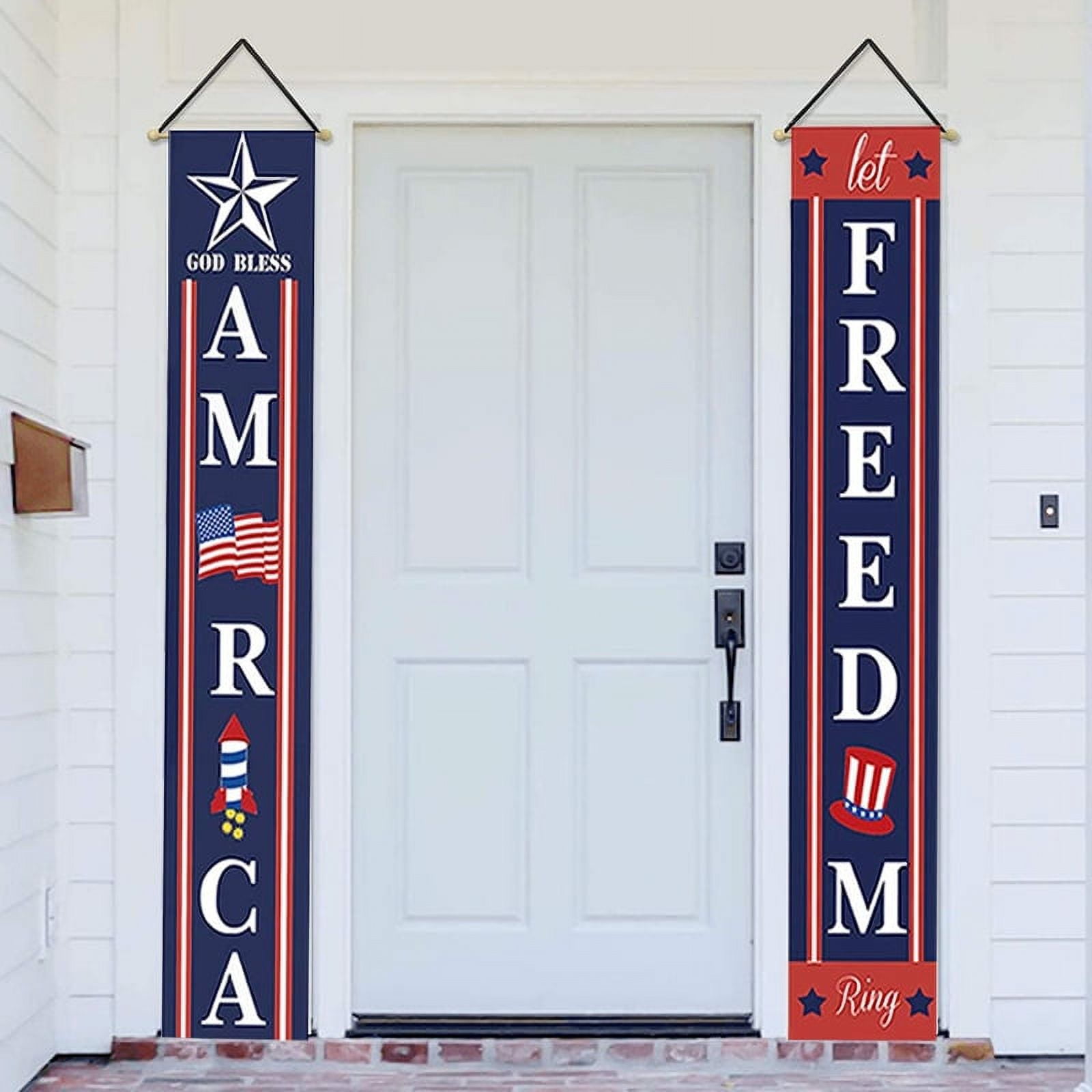 H&B Luxuries Door Decorations Hanging Banner Stripes Porch Sign, Let ...