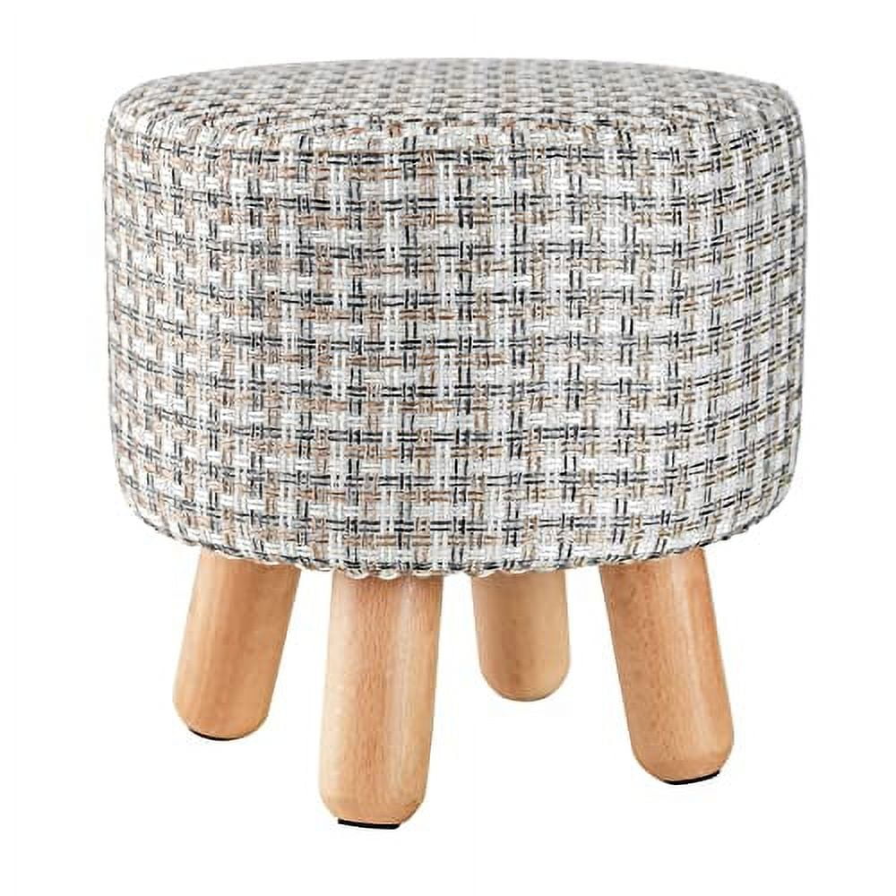 H&B Luxuries Fabric Round Padded Ottoman Foot Rest Stool - Walmart.com