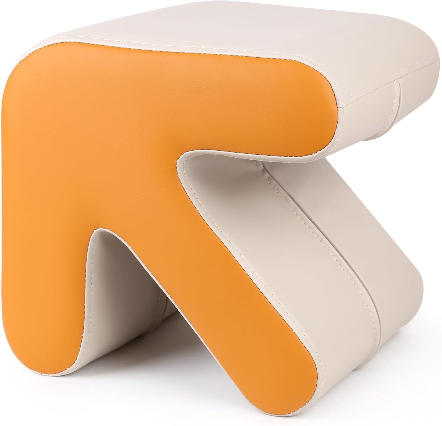 H&B Luxuries Ottoman, Foot Stool with Creative Shape, Napa Leather ...