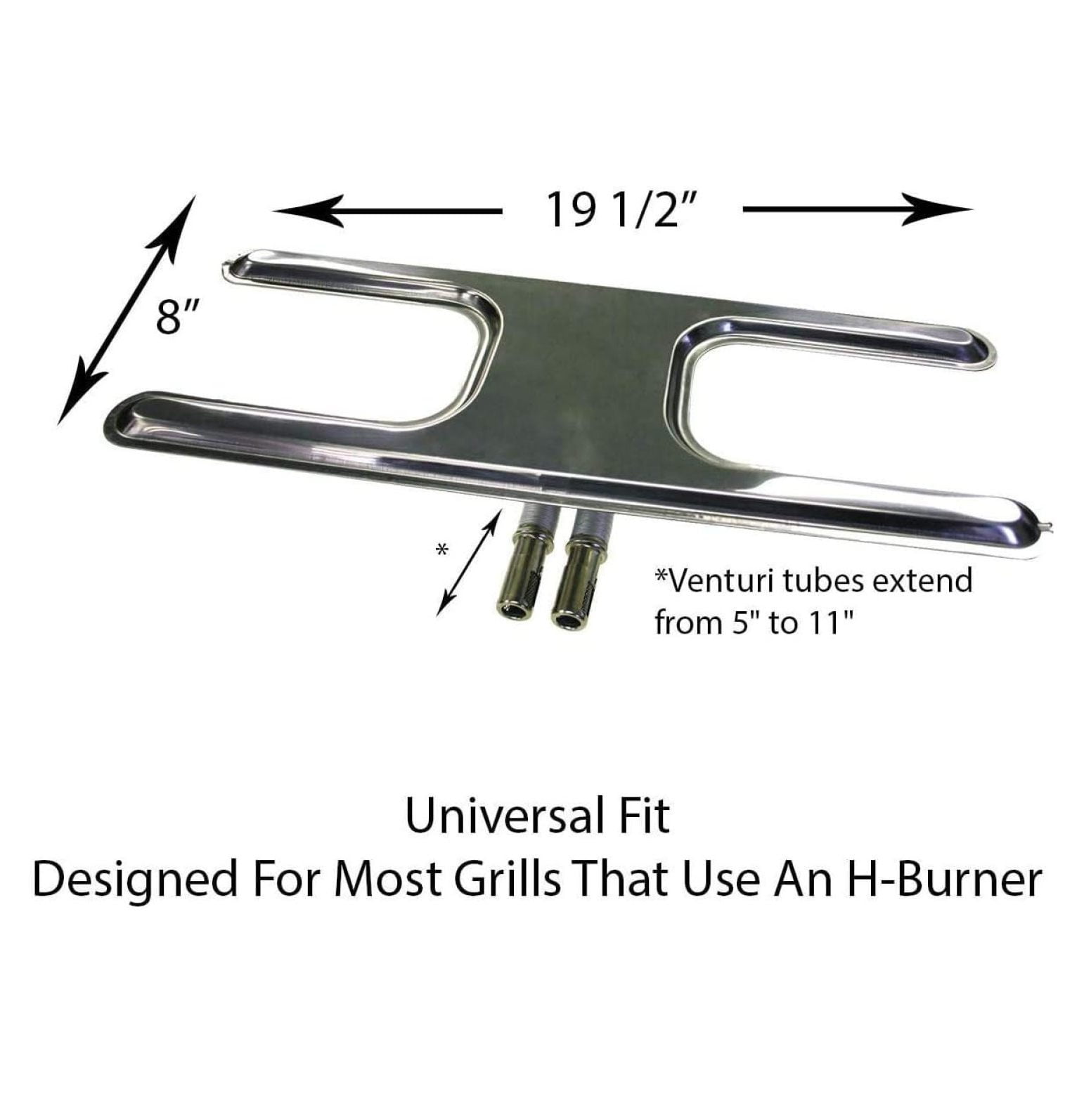 H Burner Kit for Gas Grills | Large| Stainless Steel | 19 1/2 Inches ...