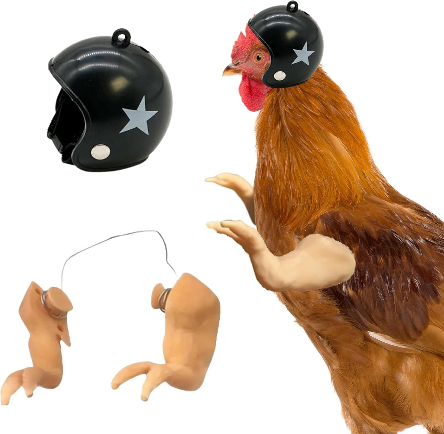 H Chicken Hands And Helmets For Hens, Arms For Chickens To Wear, Helmet ...