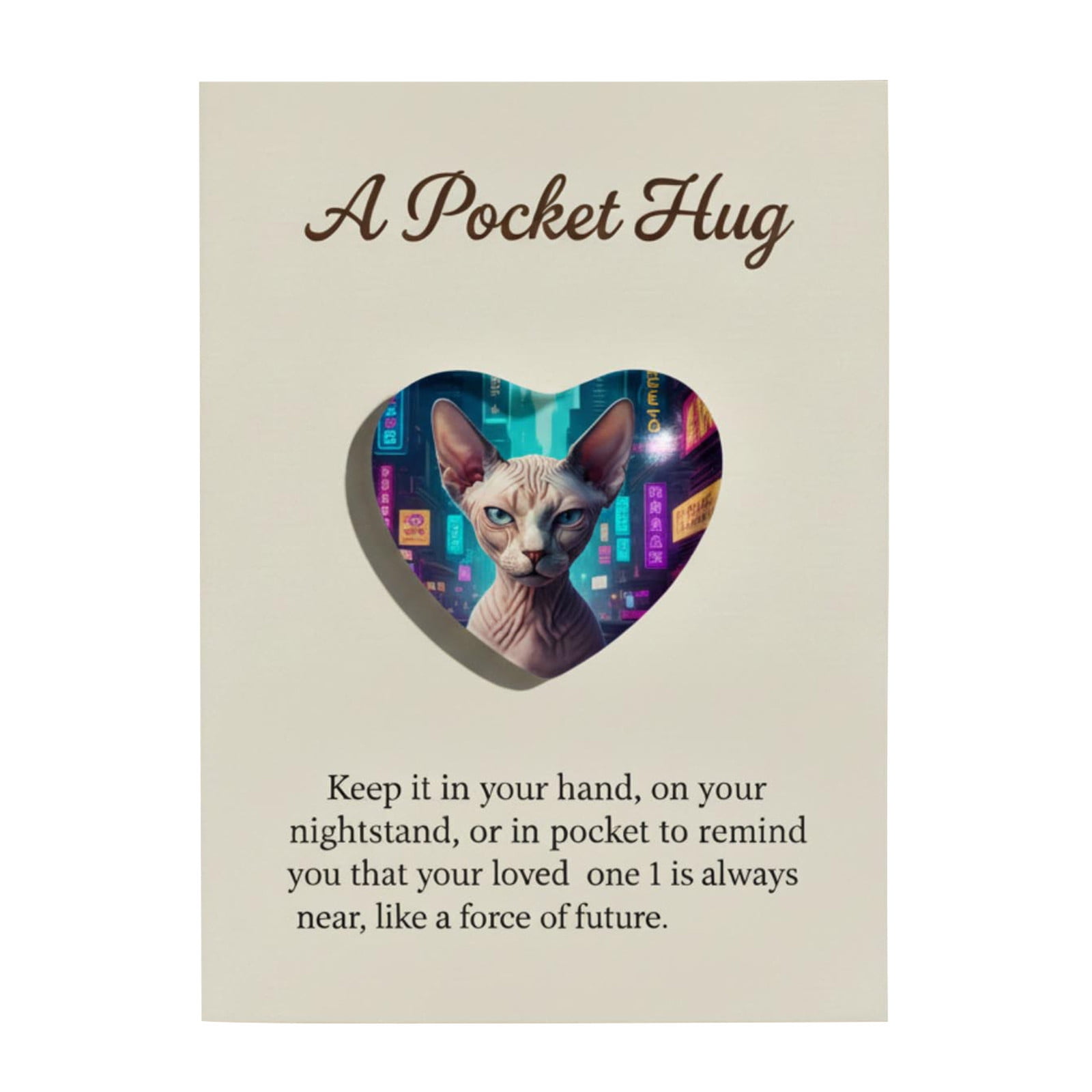 H Cute Cat Theme Pocket Gift Card Decoration Cheerful Kitty Design ...