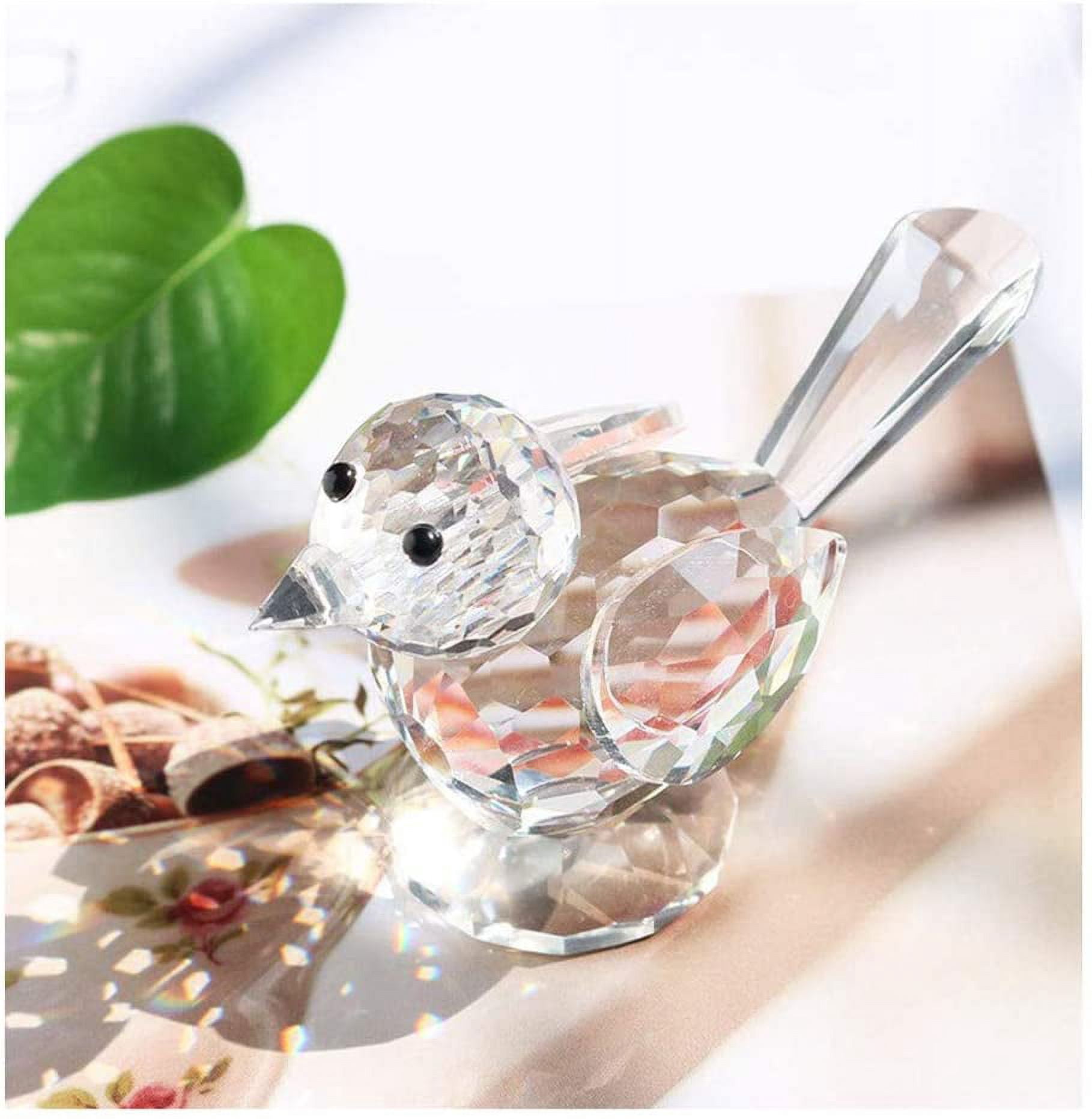H&D Crystal Bird of Happiness Collectible Figurines Glass Animal ...