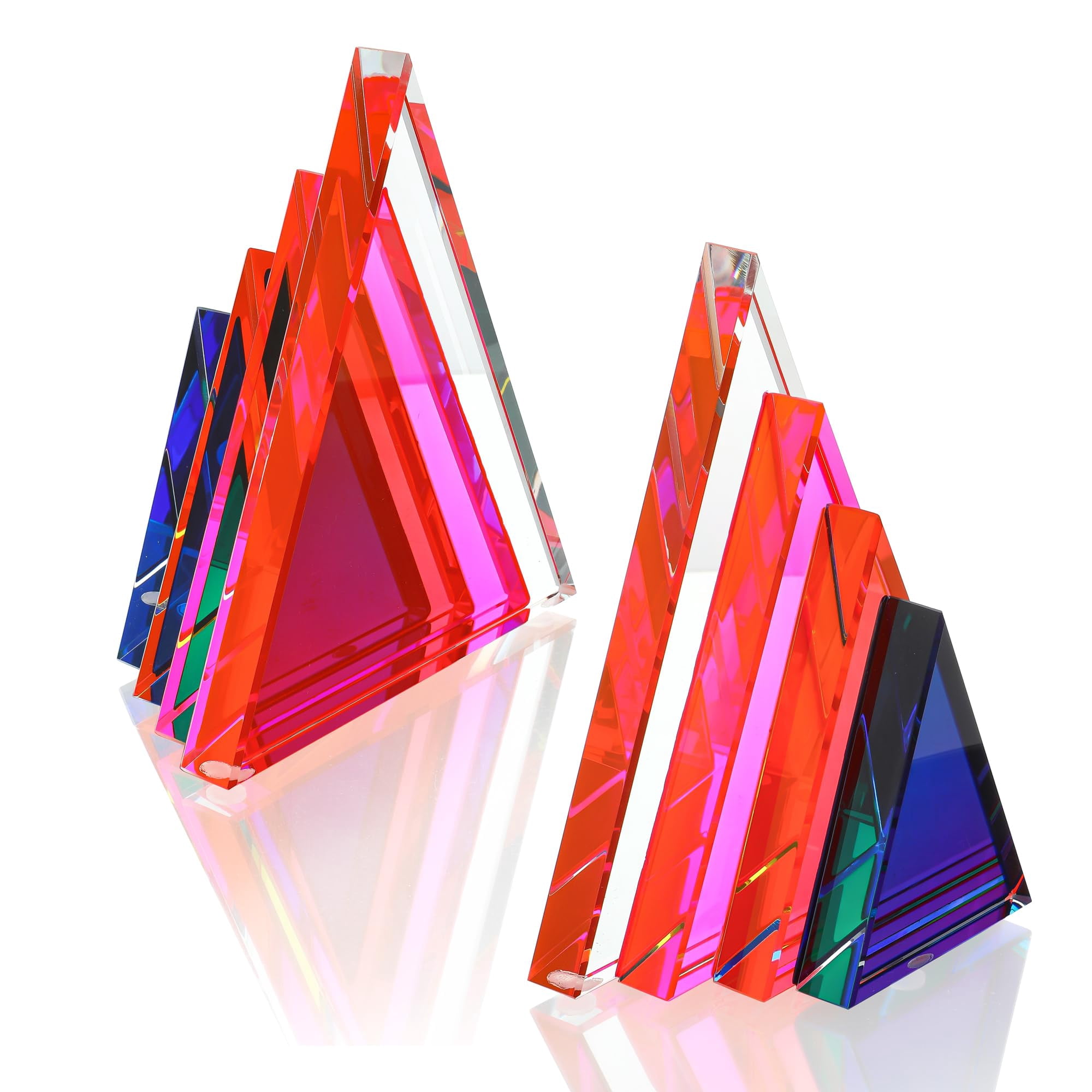 H&D HYALINE & DORA 1Pair 3Lbs Crystal Bookends for Shelves Decorative ...