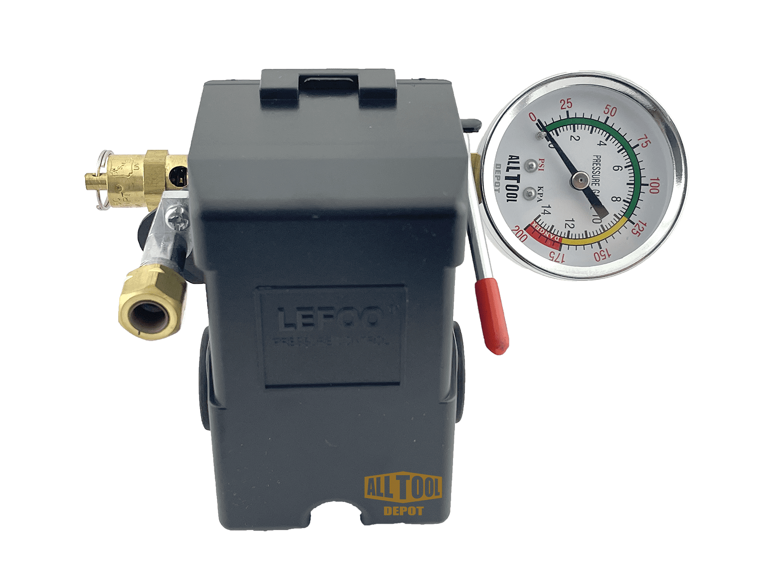 H/D Pressure Switch 4 Ports 95-125 psi w/150 psi Pop Off Valve, 26AMP ...