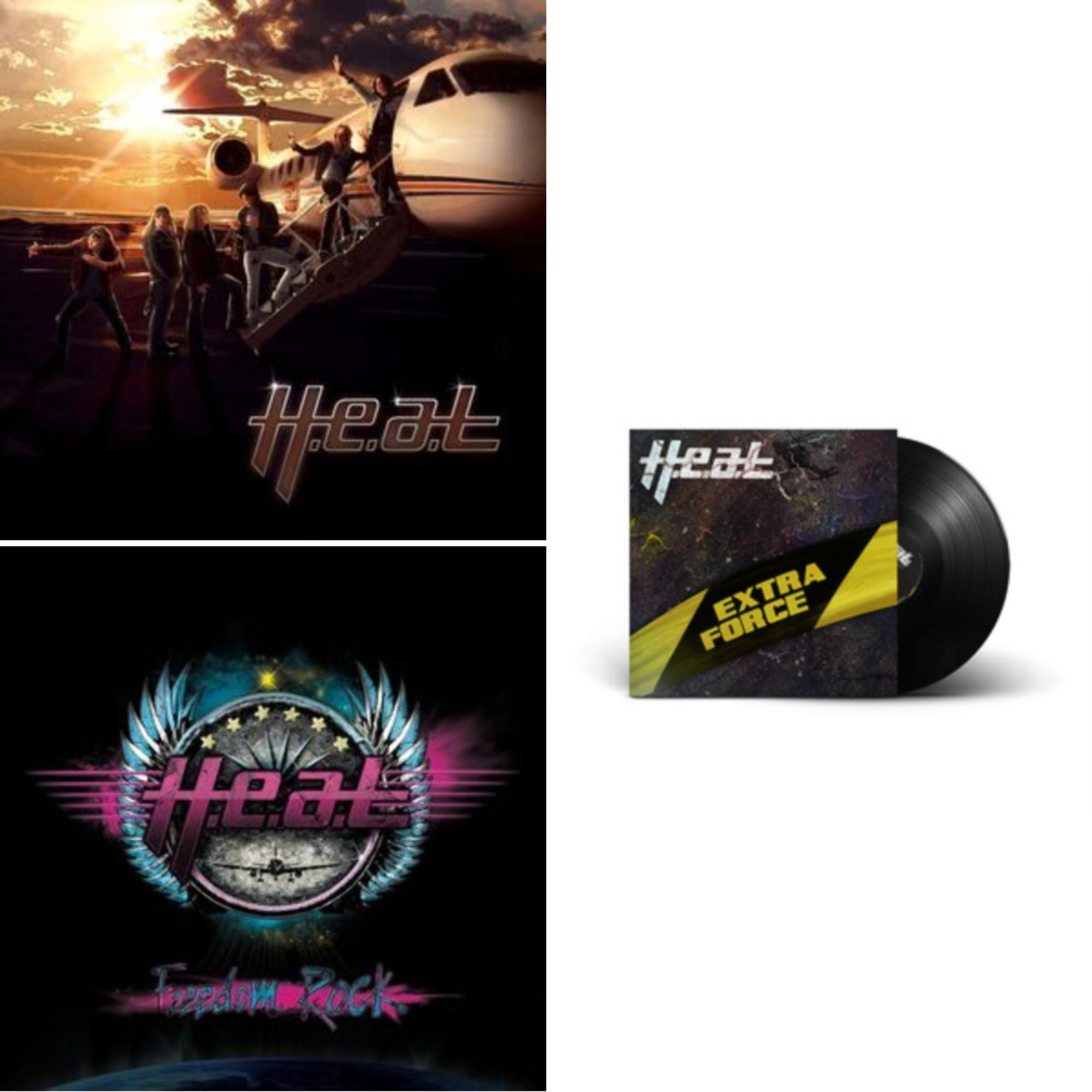 H.E.A.T (2023 New Mix) (LP/10Inch) & Freedom Rock (2023 New Mix) (LP/7 Inch) & Extra Force ...