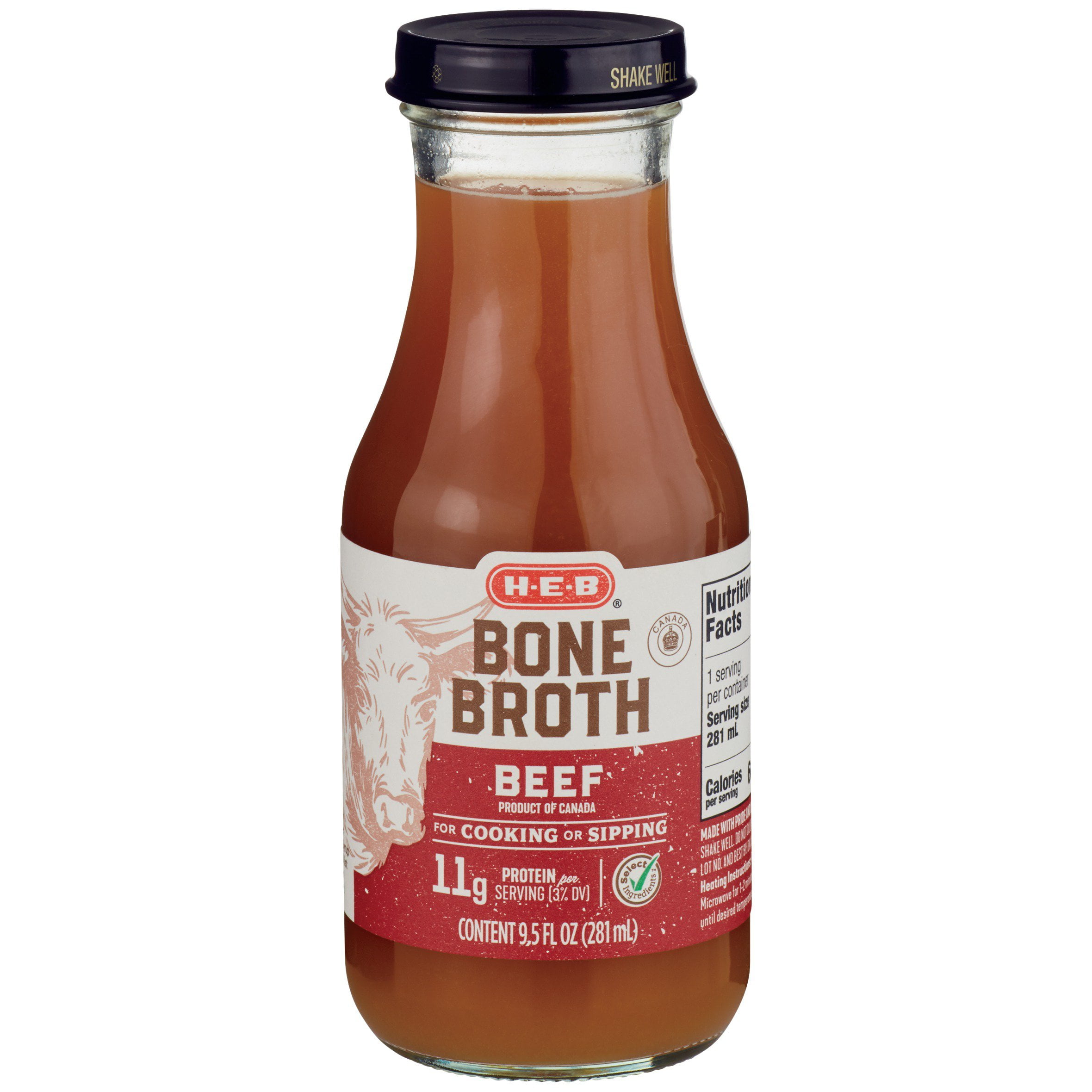 H‑E‑B Beef Bone Broth - Walmart.com