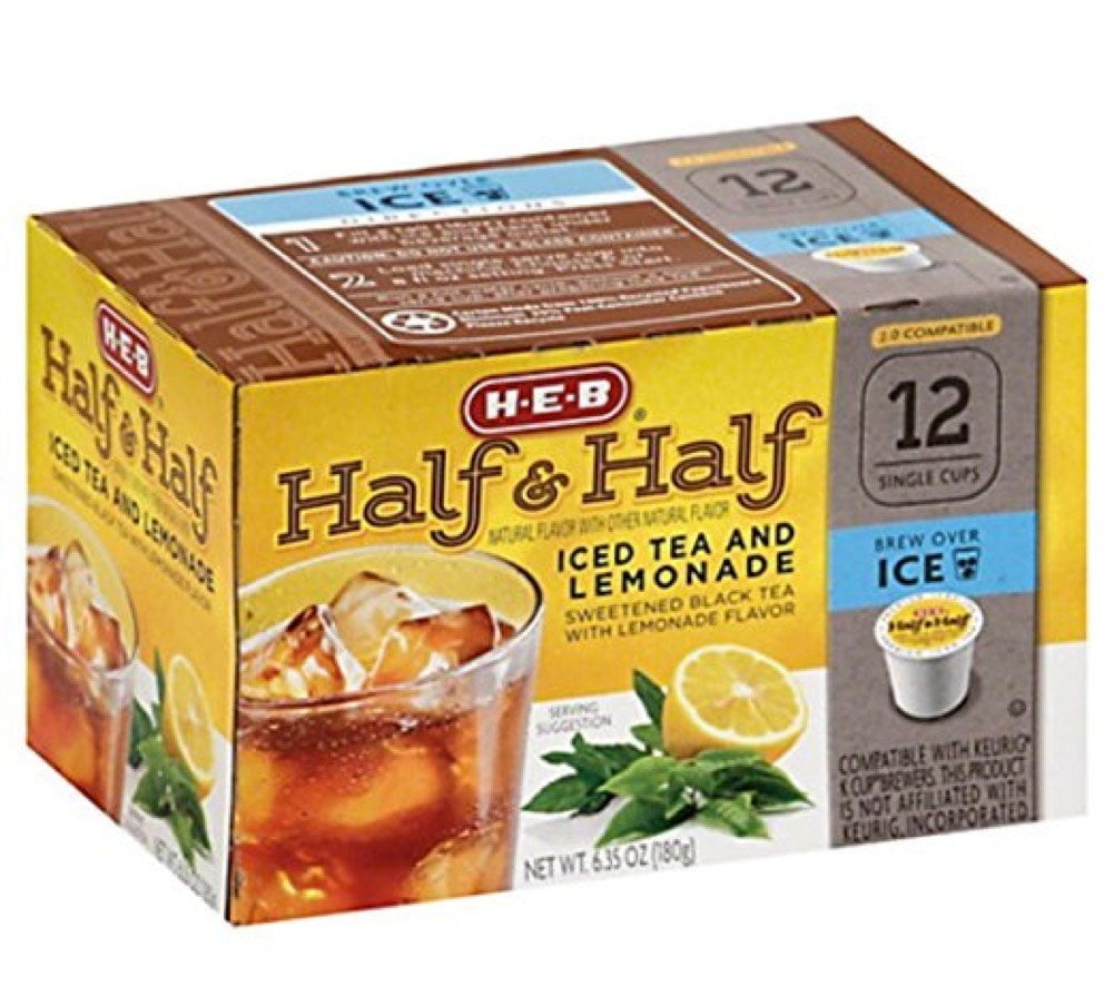 H-E-B Half and Half Iced Tea Lemonade, Single Serve Cups, 12 Pack ...