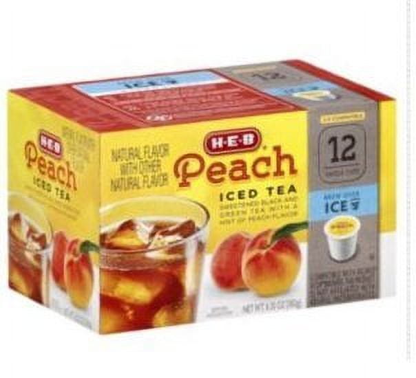 H.E.B Iced Tea Single Serve Cups 12 Cts. Peach (Pack Of 2) - Walmart.com