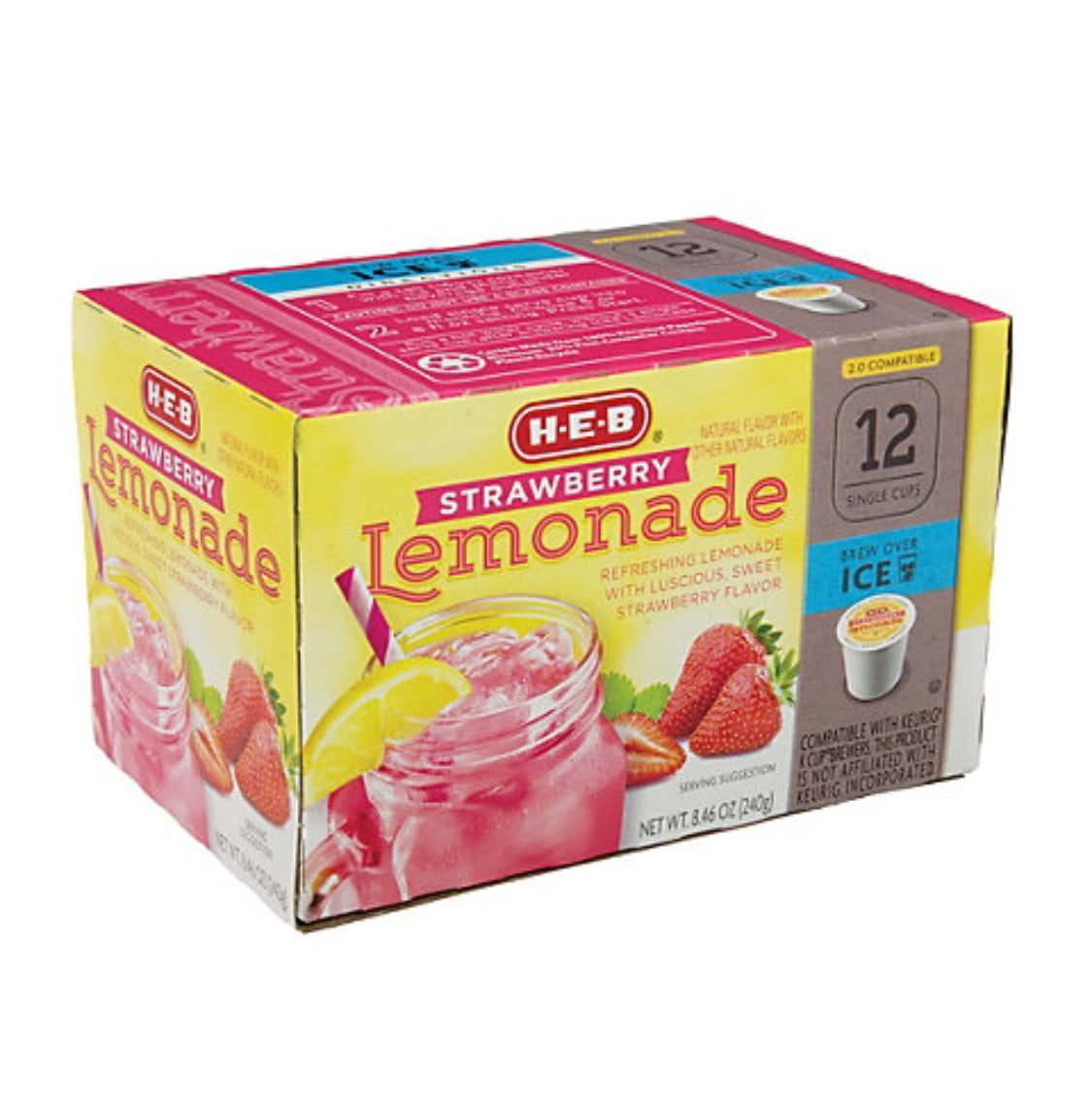 H-E-B Lemonade; 2.0 Compatible 12 Cts. (Strawberry Lemonade) - Walmart.com