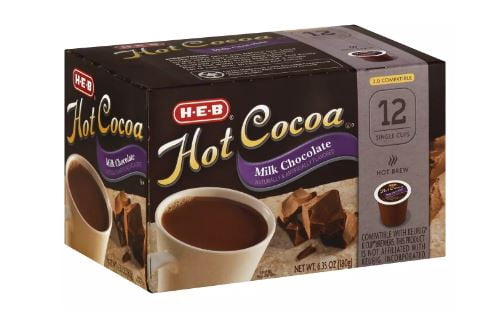 H‑E‑B Milk Chocolate Cocoa Single Serve Cups 12 count box - Walmart.com