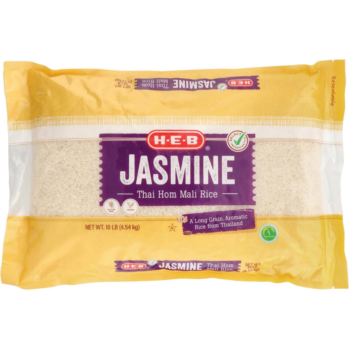 H.E.B Thai Hom Mali Jasmine Rice- 10 lb - Walmart.com