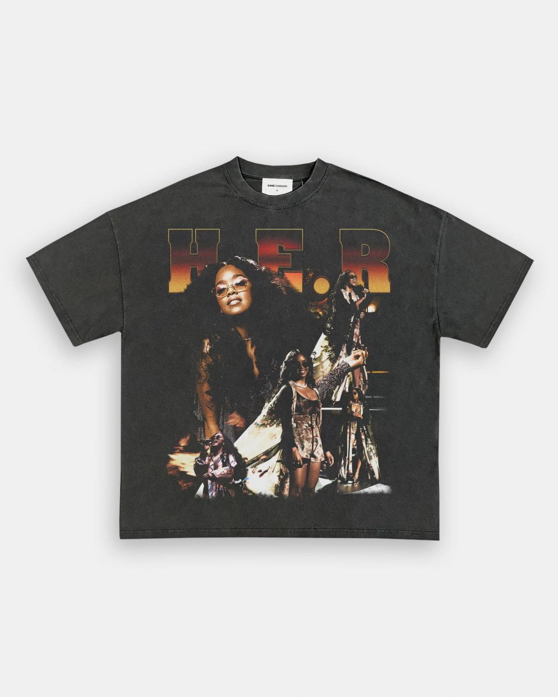 H.E.R. TEE, RAP TEE, Y2K STYLE, RAPPER BOOTLEG SHIRT, RAP FAN ...