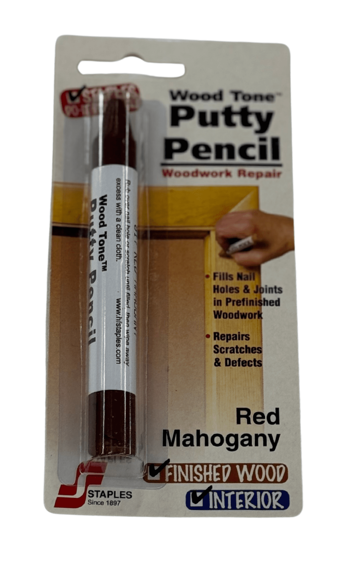 H. F. Staples Putty Pencil - Red Mahogany - Walmart.com