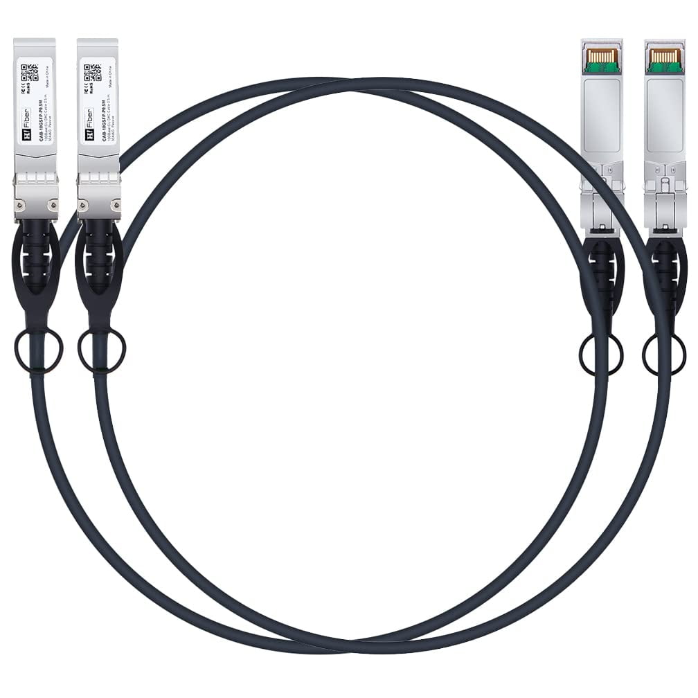 H!Fiber 2 Pack SFP+ Cable, 10G SFP+ DAC, 1M(3.3ft), Passive Direct ...