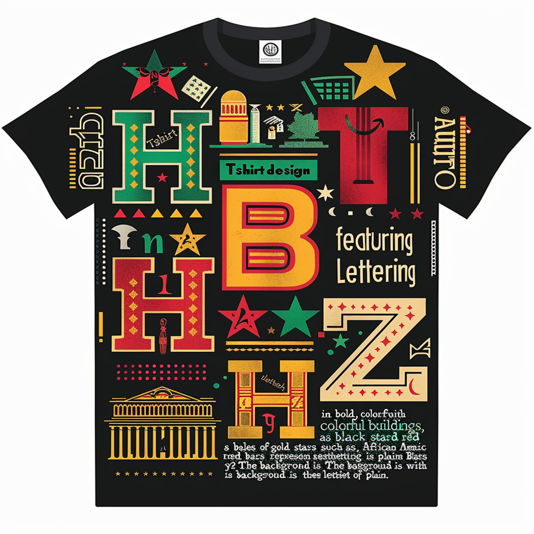 H Fitz College Logo Black TShirt: Bold Y2K Aesthetic with Academic ...