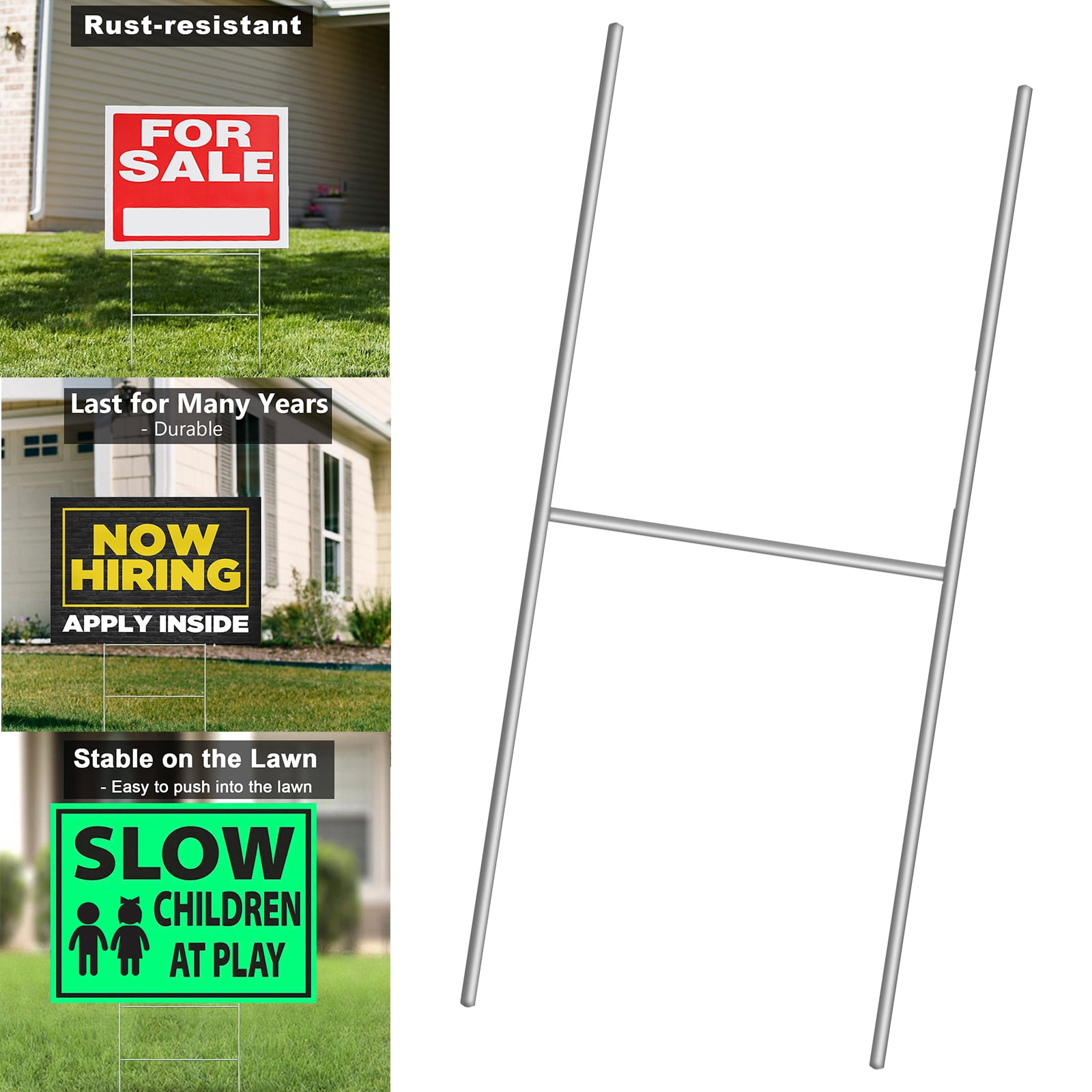 H Frame Yard Sign Stakes Metal Sign Holder H Stakes for Yard Signs ...