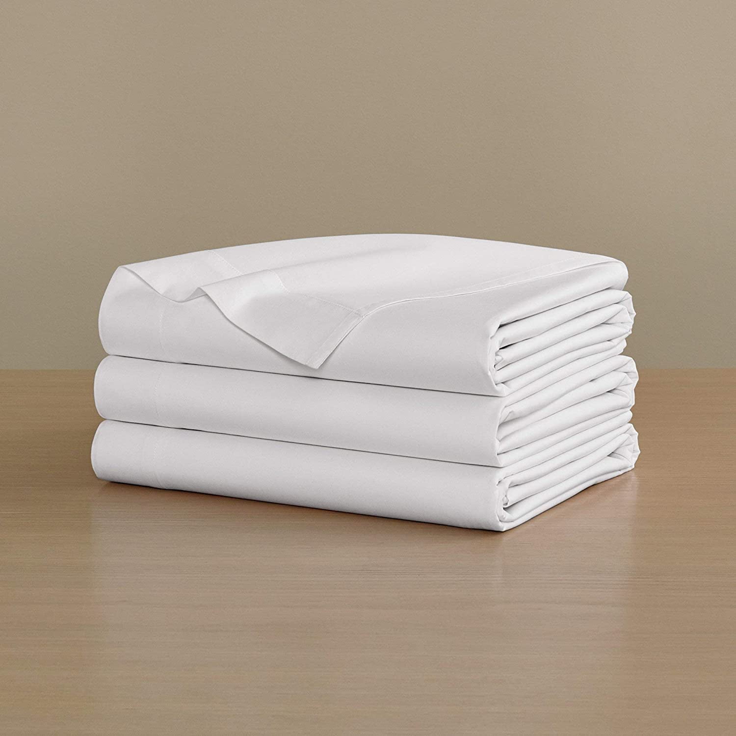 H by Frette Percale Top Sheet (Twin) - Luxury All-White Top Bed Sheet ...