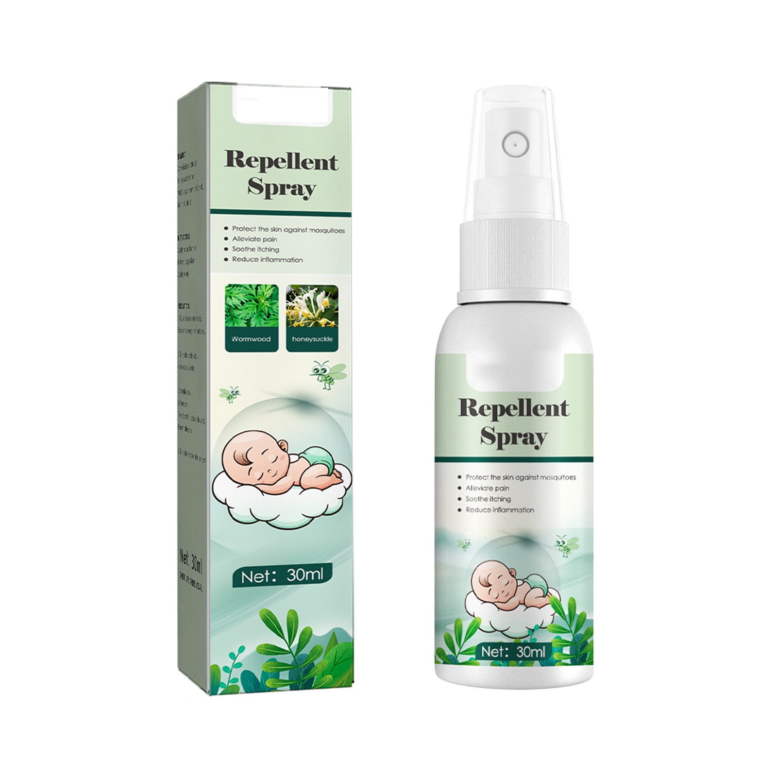 H&G AOVUWU Natural Mosquito Repellent Spray for Babies Gentle and Safe ...