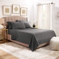 H&H Décor 4 Piece Microfiber Sheet Set Elephant Gray Short Queen Deep ...
