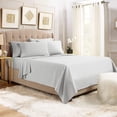 H&H Décor 4 Piece Microfiber Sheet Set Silver Light Gray Twin Deep ...