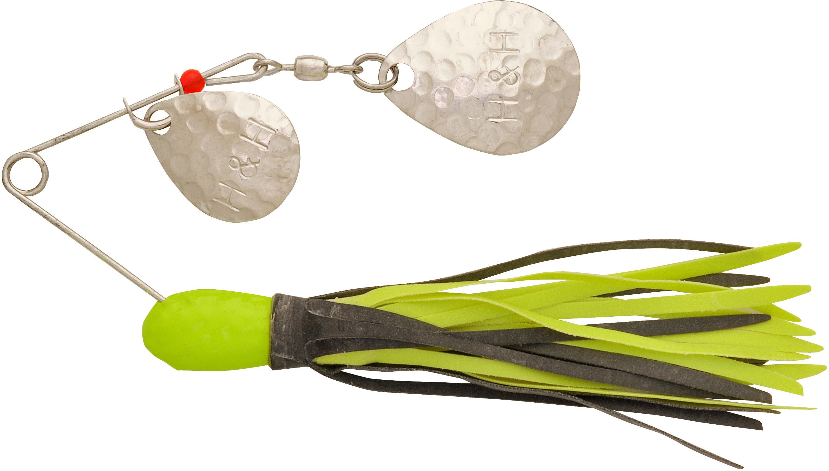 H.H Double Spinner Bait Chartreuse 3/8 oz Fishing Lure for Bass ...
