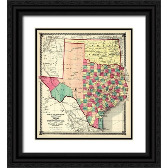 H.H. Lloyd and Company 12x13 Black Ornate Wood Framed with Double ...