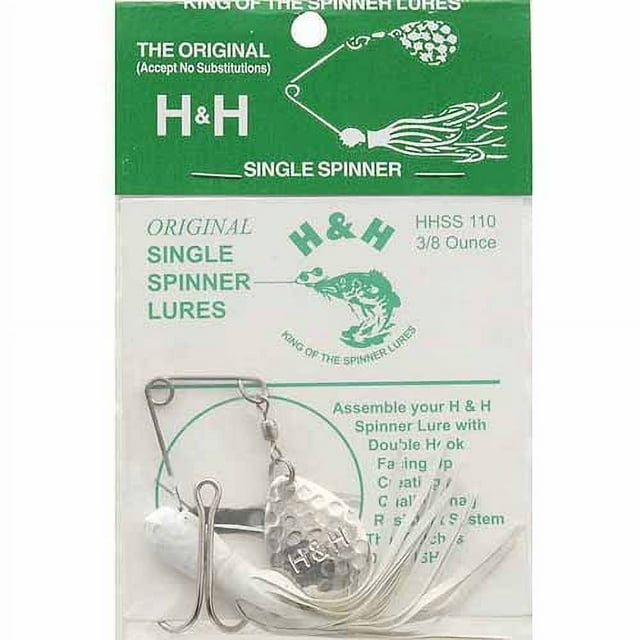 H H Lure Original Spinner Bait 3 8 Oz Bass Fishing Walmart