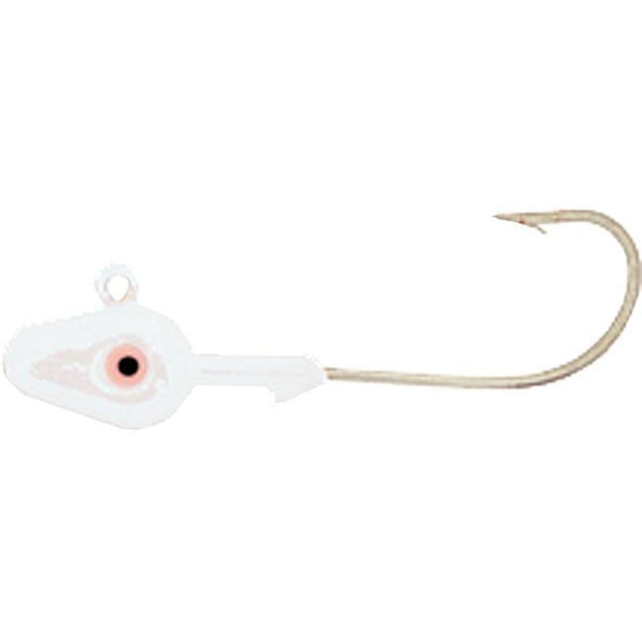 H & H Lure D1210-02 0.5 oz Double Eye Jig Head, White - Pack of 10 ...