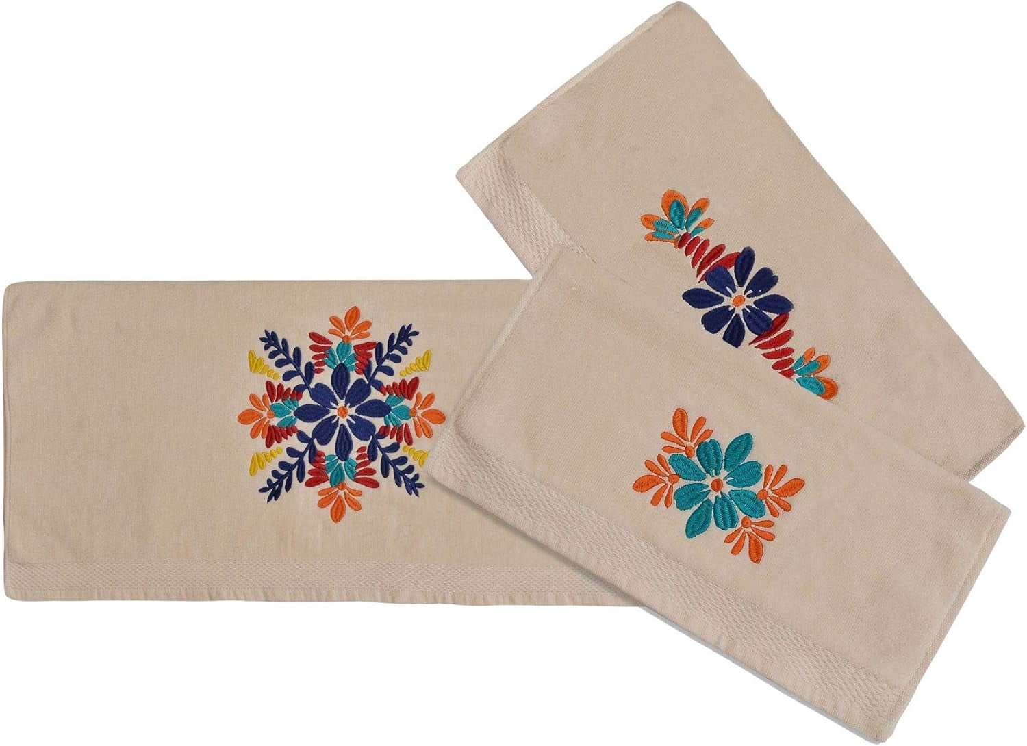 H HIEND ACCENTS Paseo Road Bonita Talavera Western Towels, 3 Piece ...