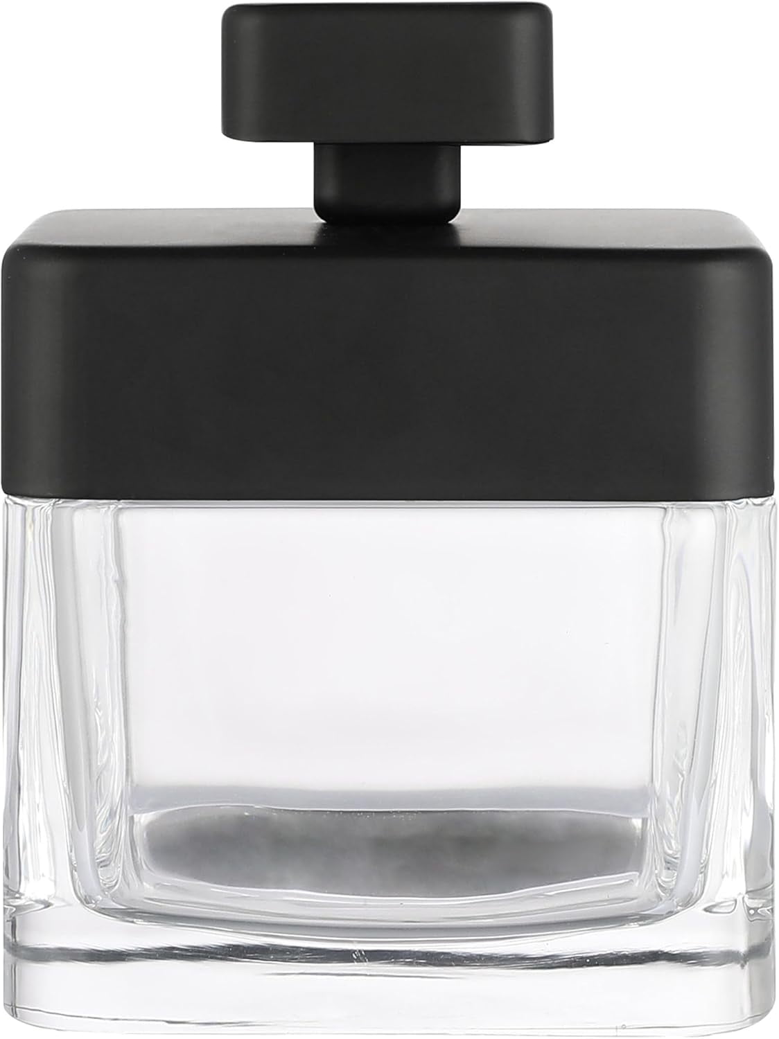H Halston Glass Apothecary Cotton Jar – Elegant Bathroom Vanity Storage ...