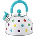 H Haus Roland Tea Kettle Stovetop Whistling Colorful Polka Dots Kettle ...
