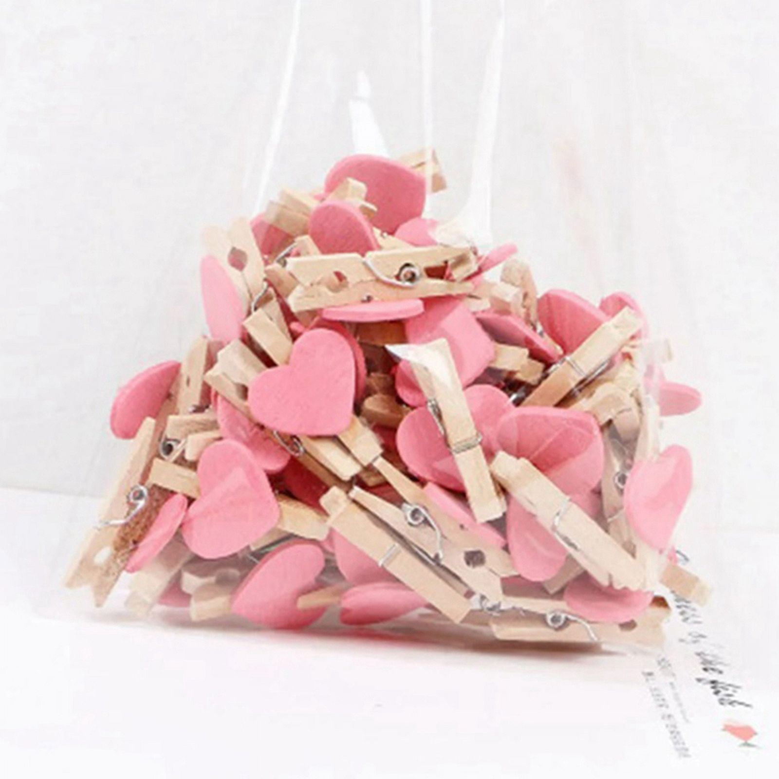 H Heart Love Wooden Clothes Photo Paper Peg Pin Mini Clothespin ...