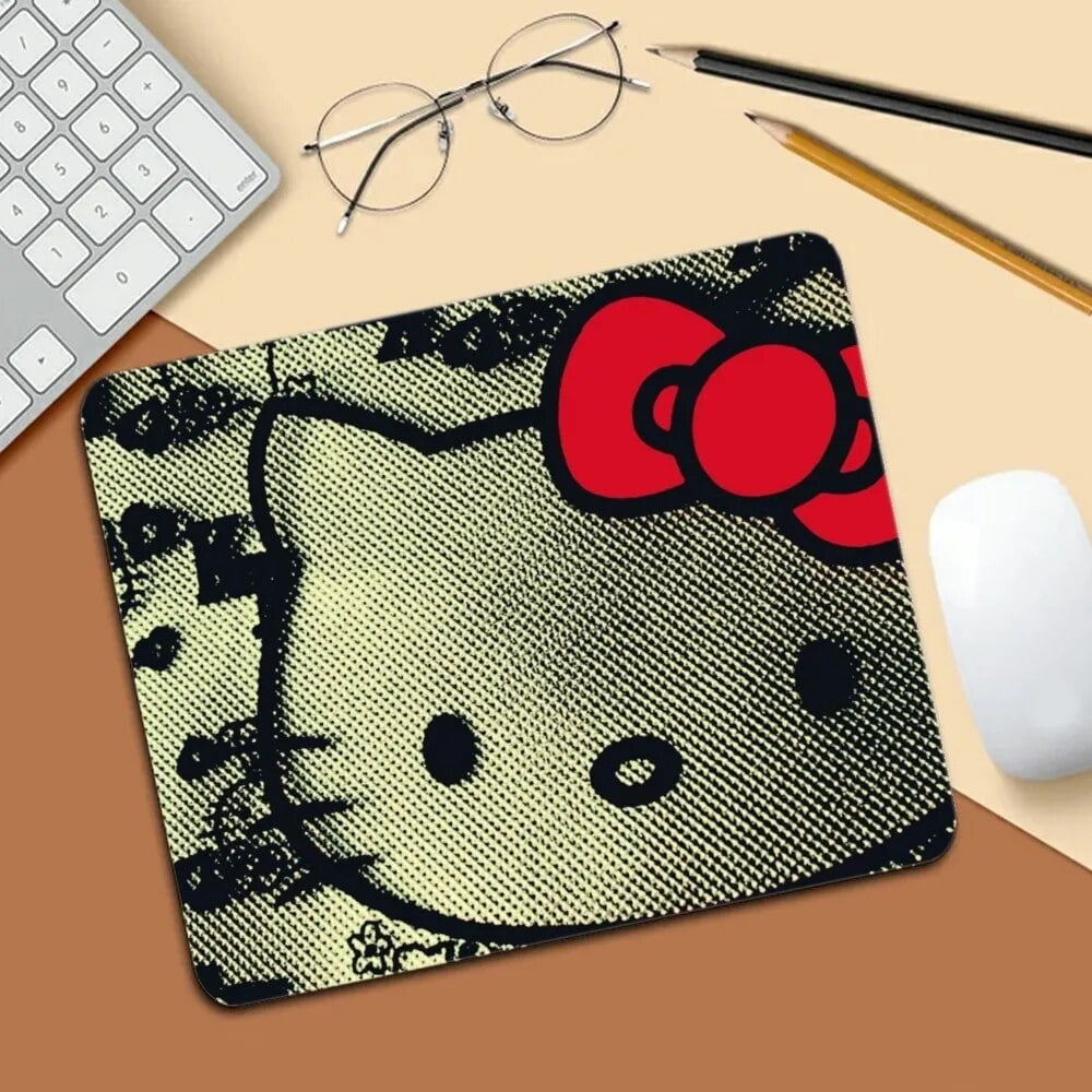H-Hello Cute K-Kitty Mousepad Mousepad Game Pc Accessories Overlock ...
