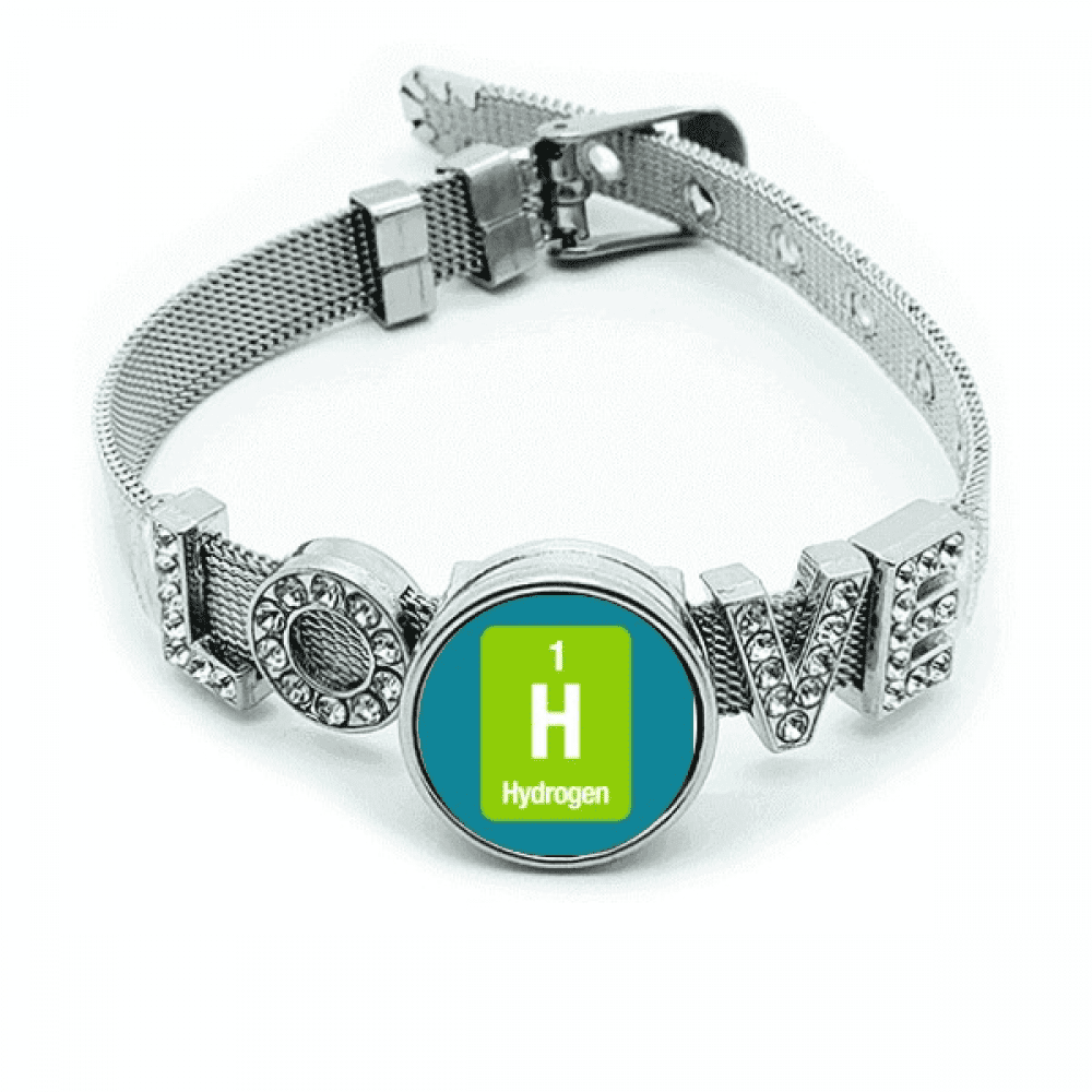 H Hydrogen Checal Element Science Bracelet Wristband Crystal Love ...