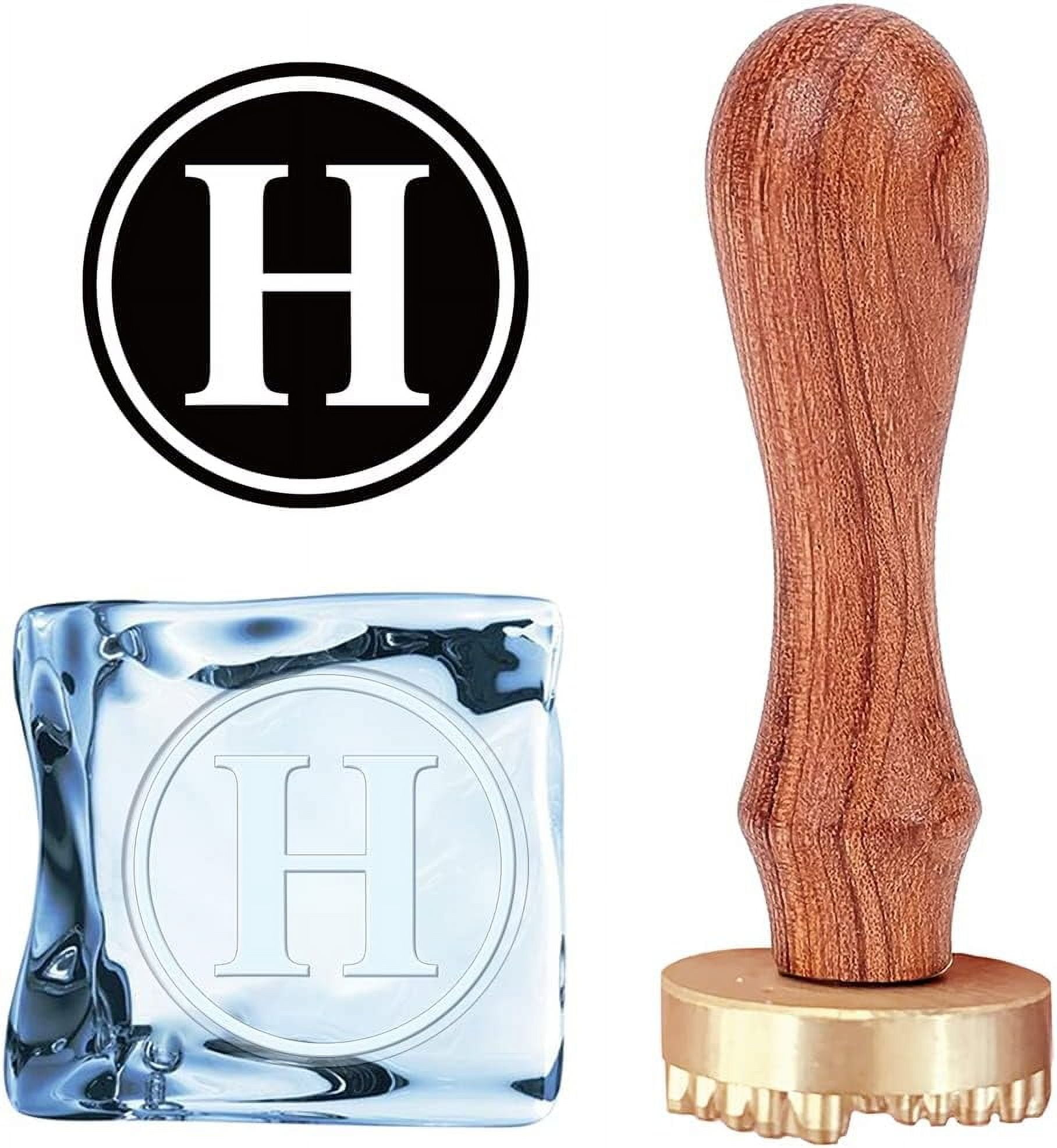 H Ice Stamp Letter Ice Cube Stamp Ice Branding Stamp with Removable ...