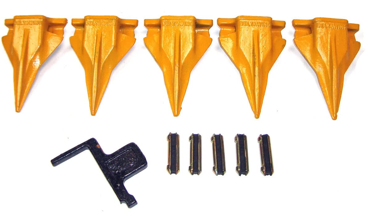 H&L Tooth Company 230 Deltawing Backhoe Bucket Teeth + 230DFP Long ...