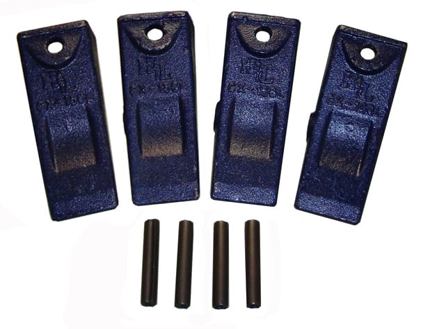 H&L Tooth Company X156L Long Bucket Teeth + 156LPN Long Pins (4 Pack ...
