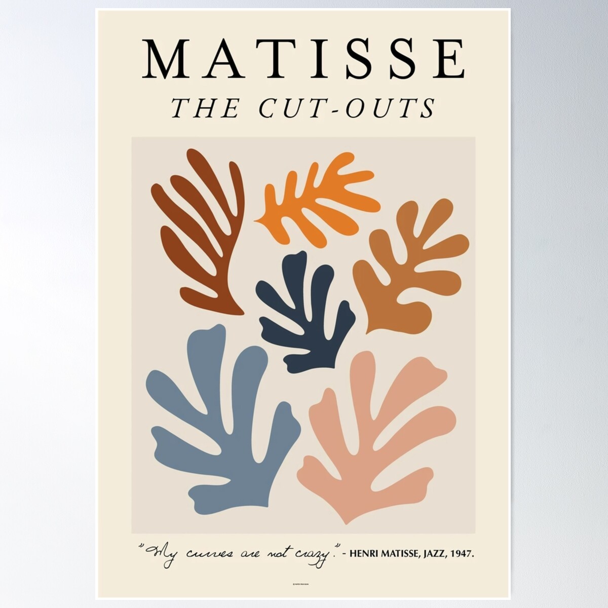 H Matisse - The Cut-Outs - Curve Not A Crazy Poster Wall Art, Modern ...
