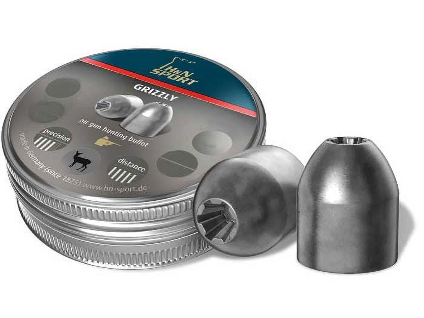 H&N Grizzly Bullet Rifle Ammo, .25 Cal Airgun Pellets, 31 Grains ...