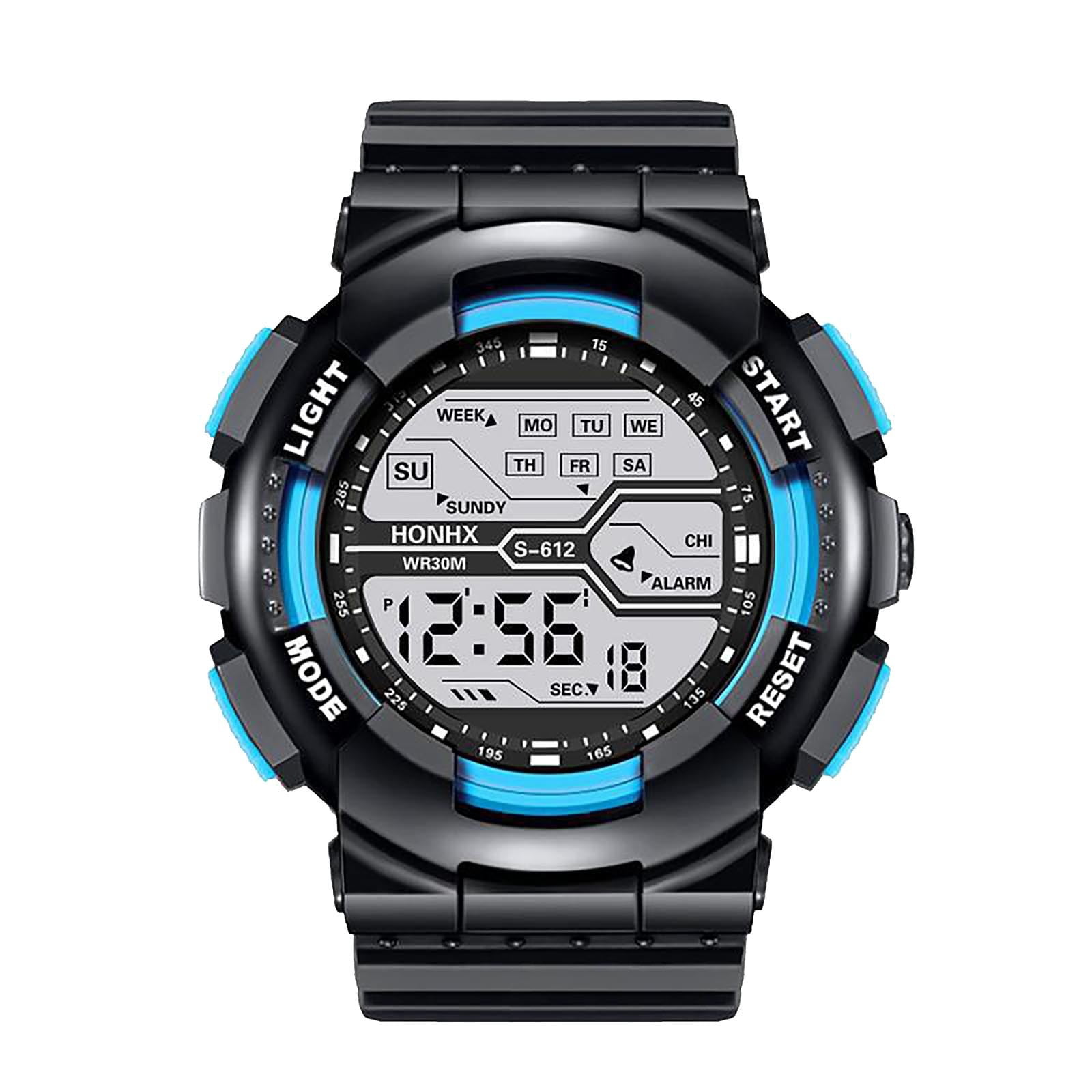 H-ONHX Waterproof LED Digital Sports Watch with 4-Button Control ...